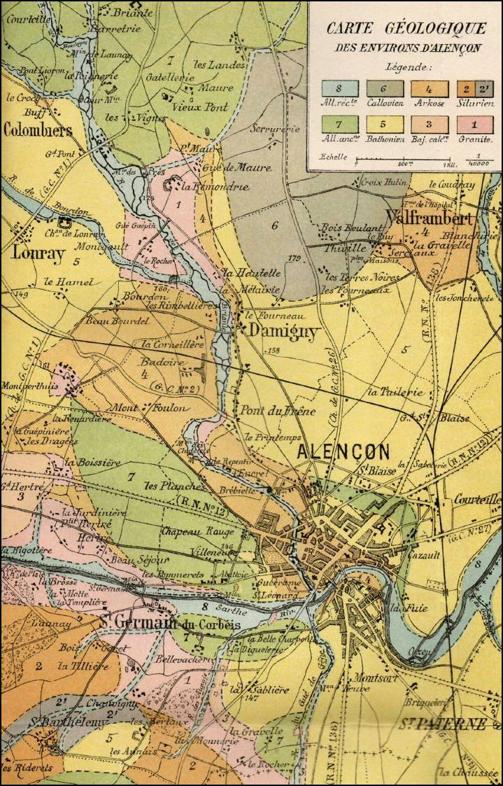 Géologie Alençon et Arçonnay